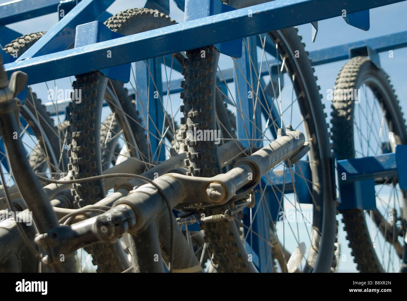 Bike Rack, charity bike ride Stock Photo - Alamy