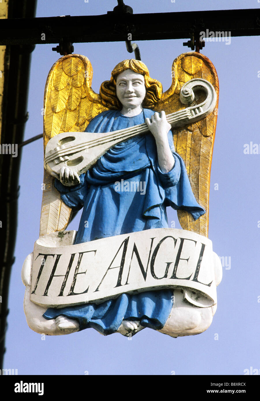 The Angel Inn Pub Sign Lavenham Suffolk signboard signs musicians ...