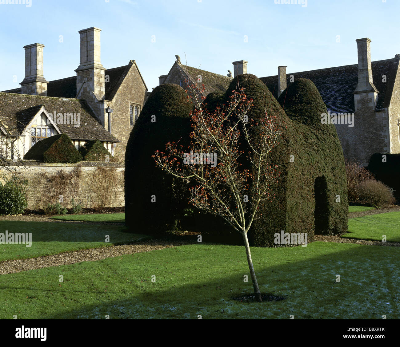 The unique yew tree house in the garden of Great Chalfield Manor with ...