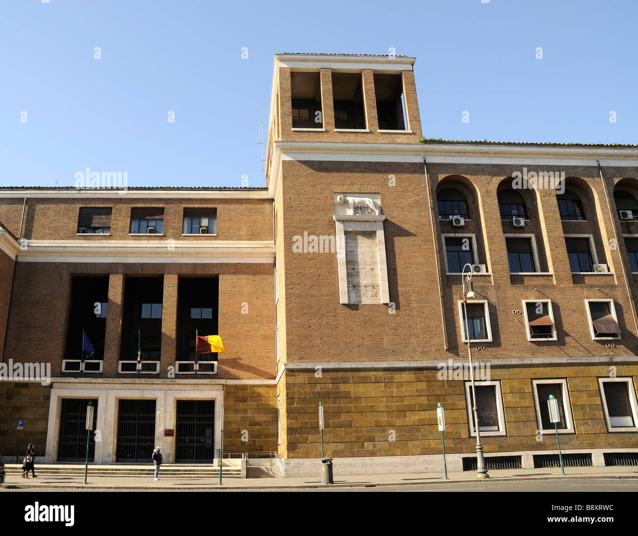 Fascist style buildings built in the 1930 by Benito Mussolini in Rome ...