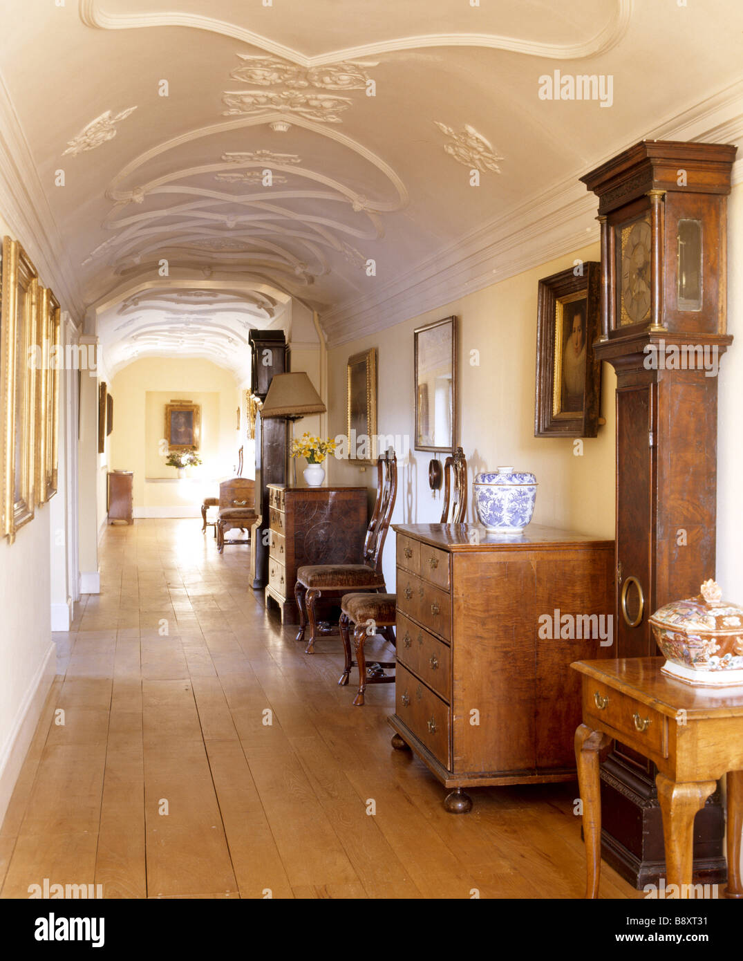 The gallery at Trerice Stock Photo - Alamy