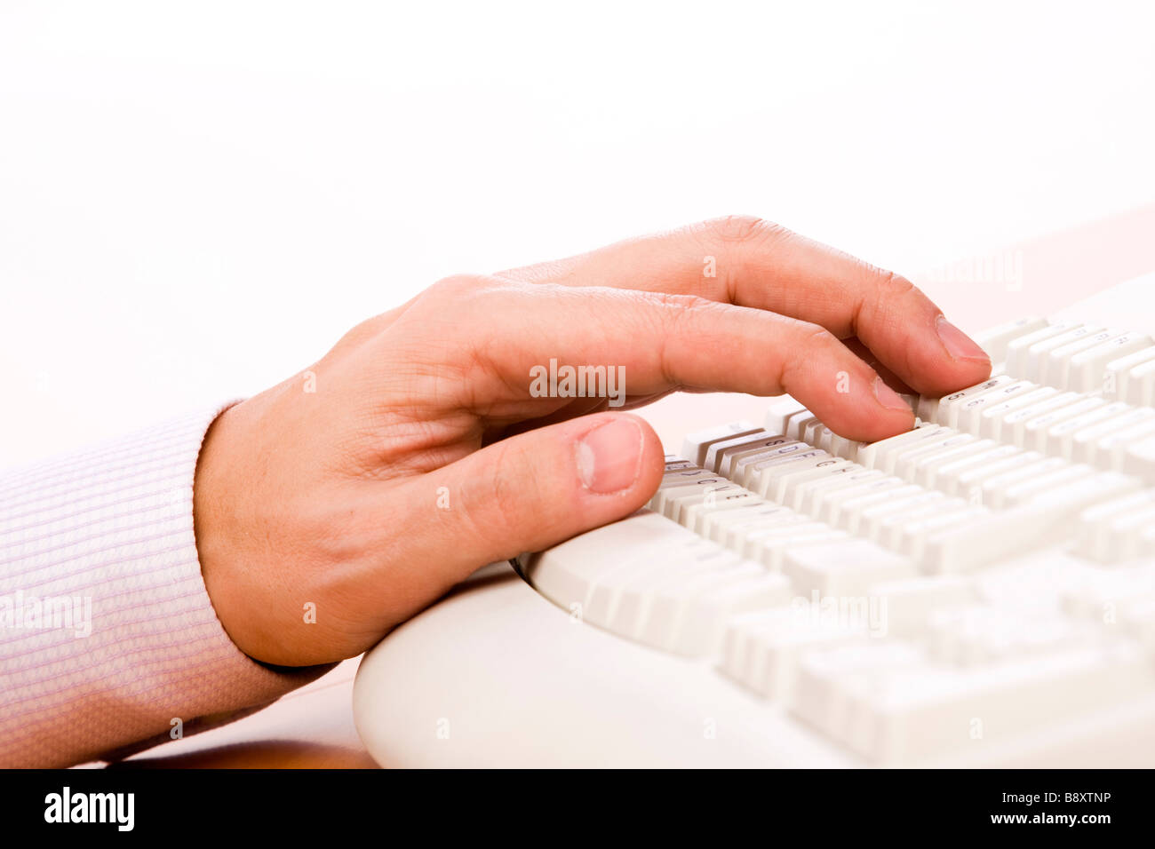 men hand typing some words in a computer keyboard selective focus Stock ...