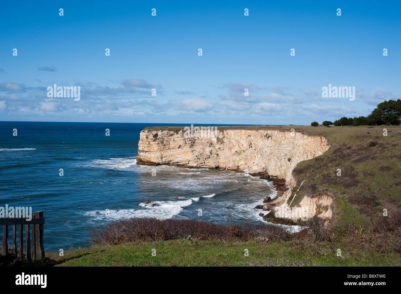 An expansive view of the Pacific Ocean from the cliffs above the ...