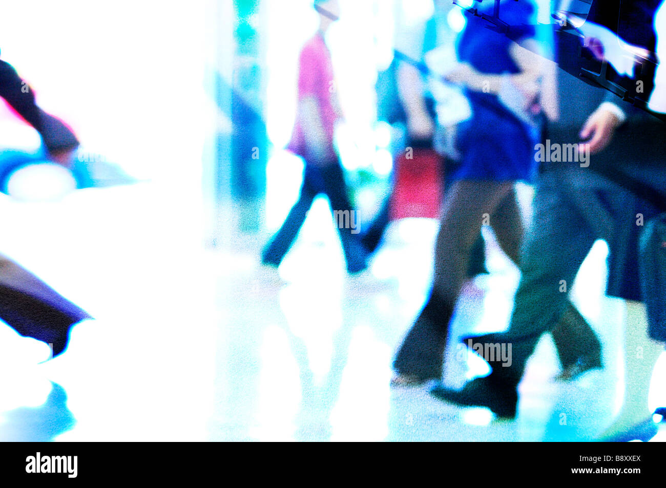 People rushing by blurred motion Stock Photo - Alamy