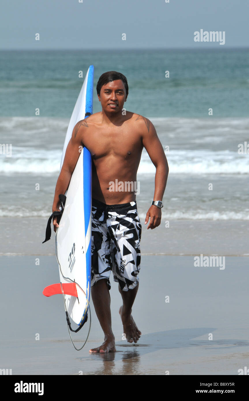 Just finished surfing,Legian beach,Bali,indonesia Stock Photo - Alamy