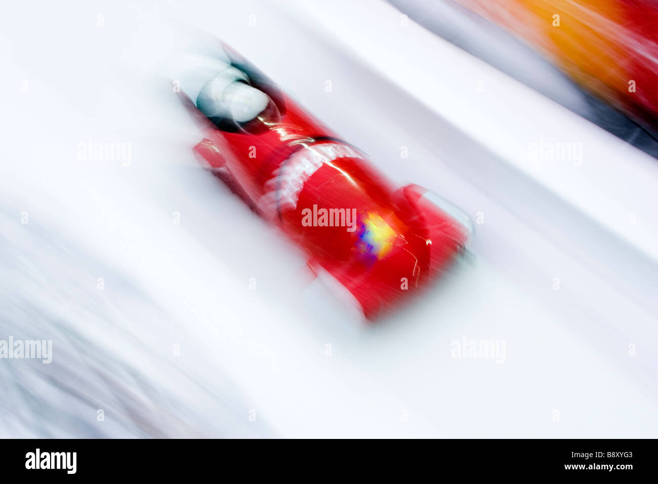Two man bobsled in action Stock Photo - Alamy