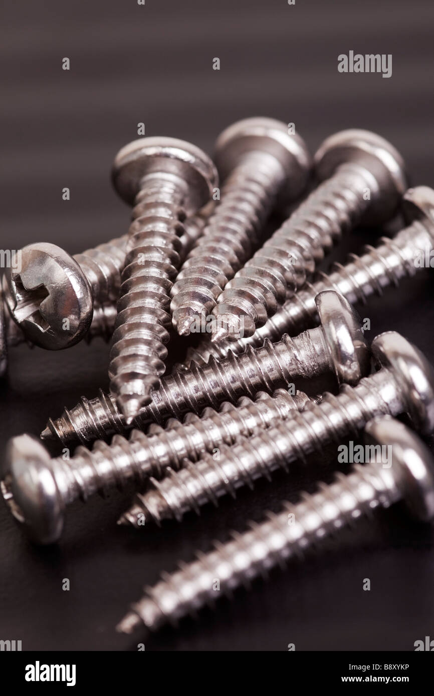 Silver colored screw hi-res stock photography and images - Alamy