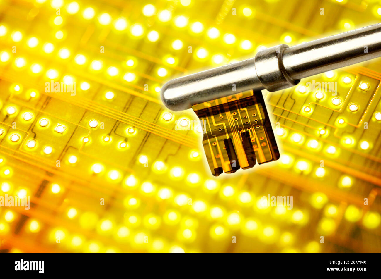 A key and chips glittering Stock Photo - Alamy