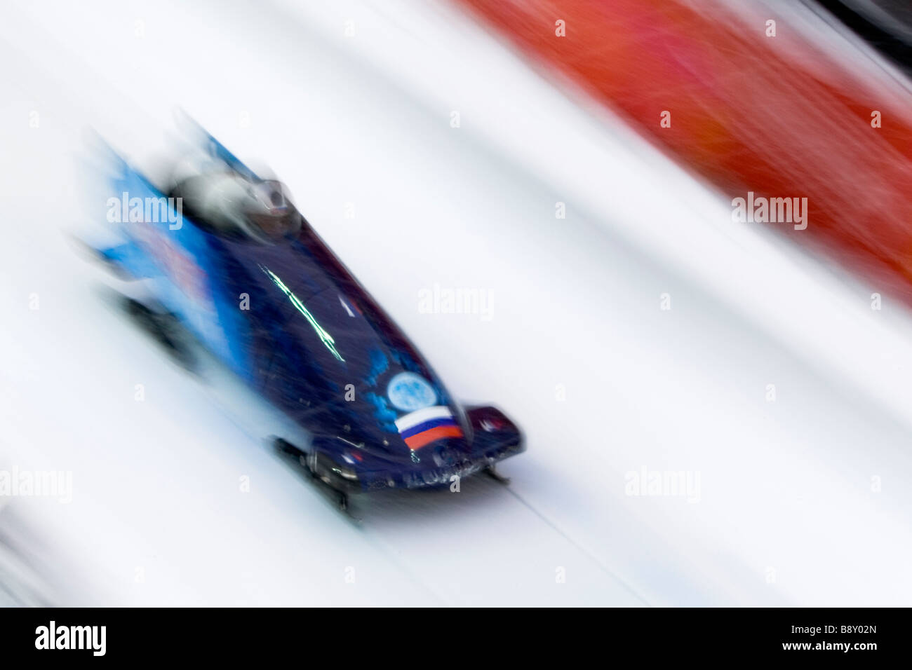 Two man bobsled in action Stock Photo - Alamy