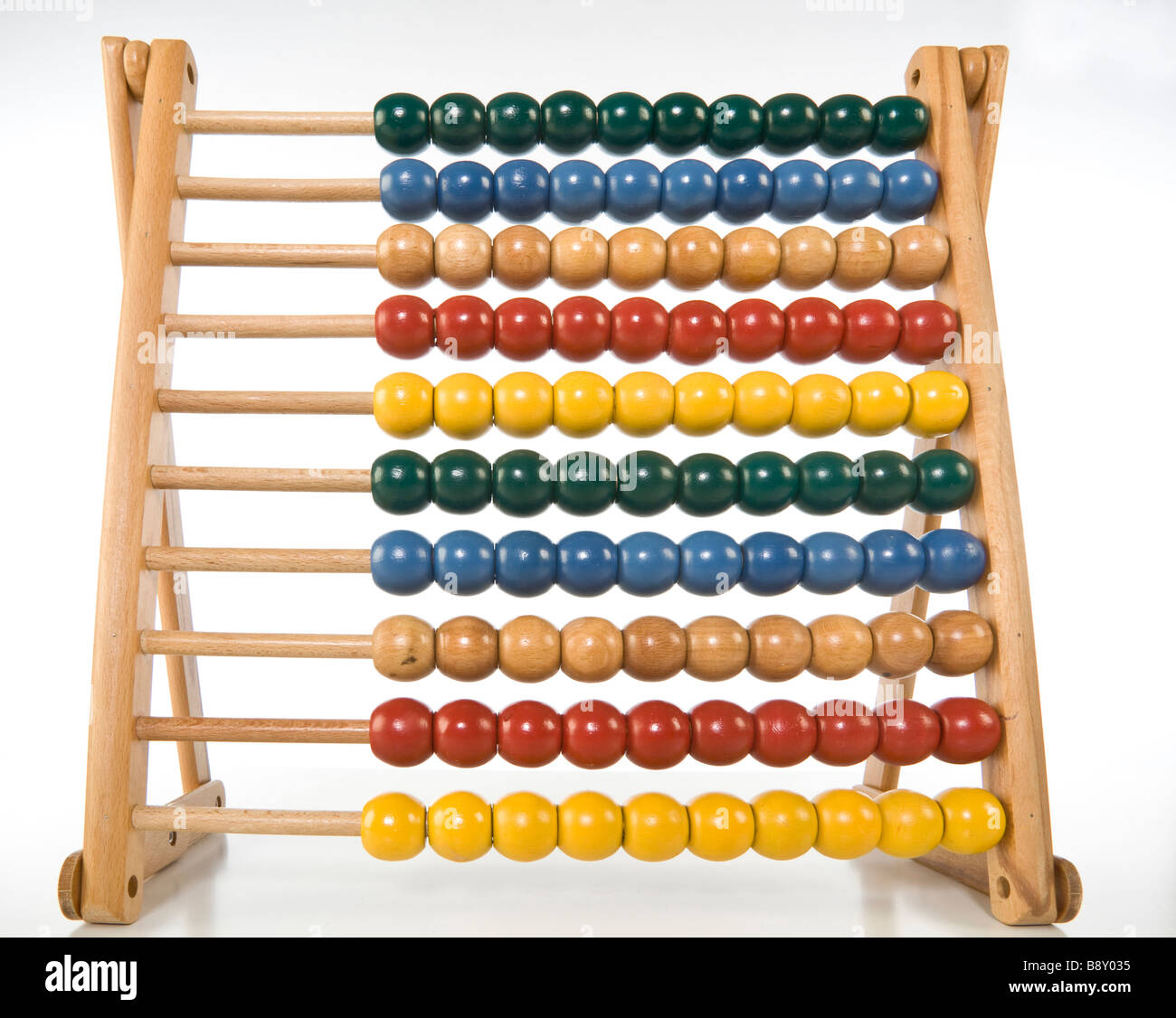Abacus on white background Stock Photo - Alamy