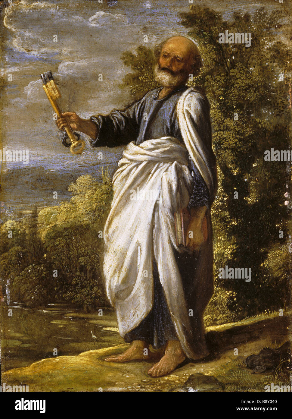 ST PETER by Adam Elsheimer c1578 1610 from Petworth House One of a set ...