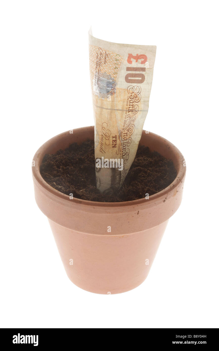 Money in a Pot Stock Photo - Alamy