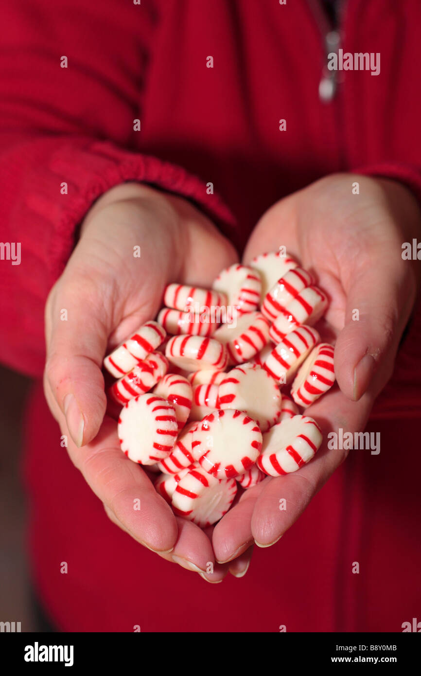 Peppermint candy woman hi-res stock photography and images - Alamy