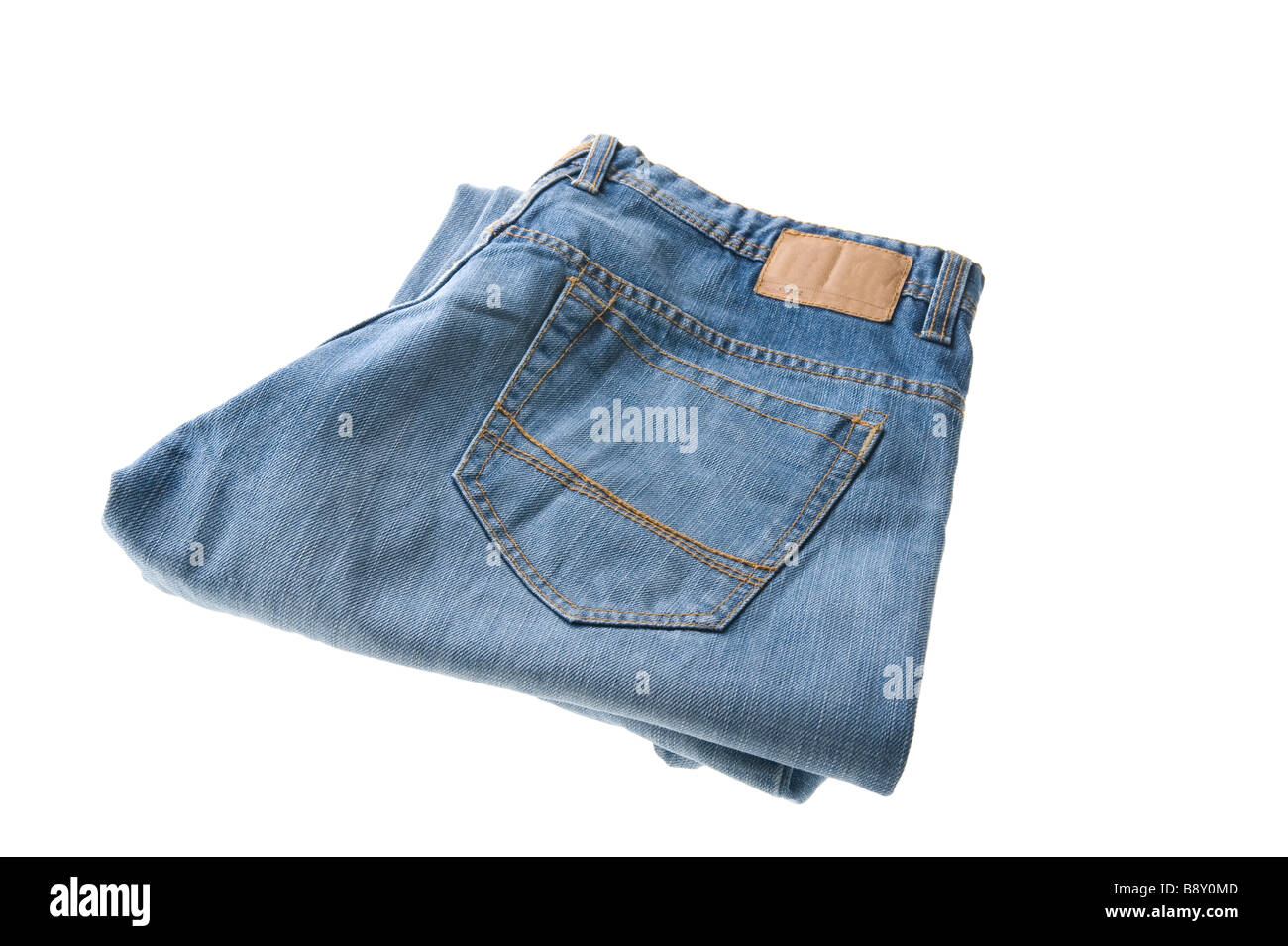 object on white clothes Blue jeans Stock Photo - Alamy