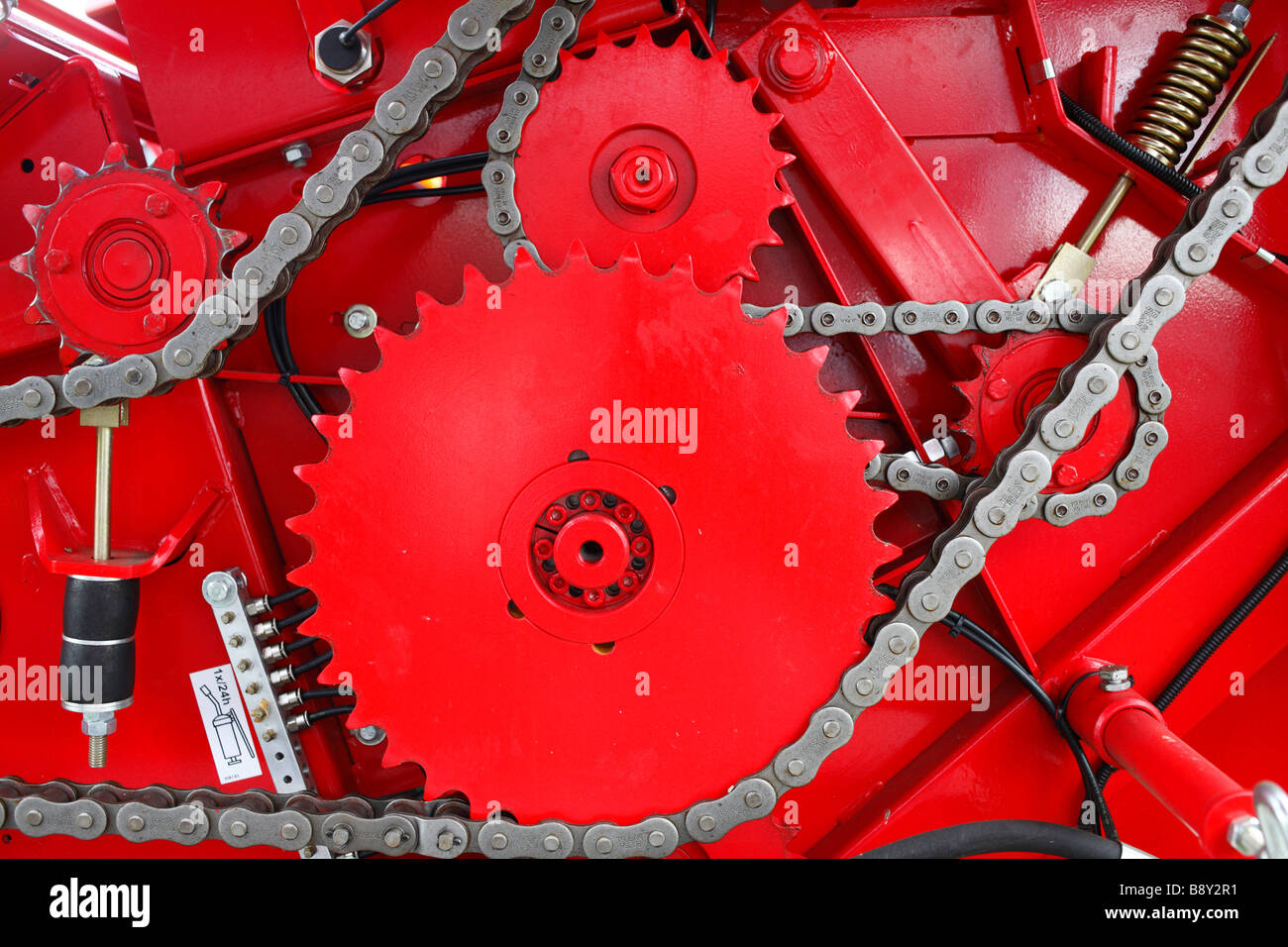 Farm Machinery. Some of the chains and gears working a round baler. New ...
