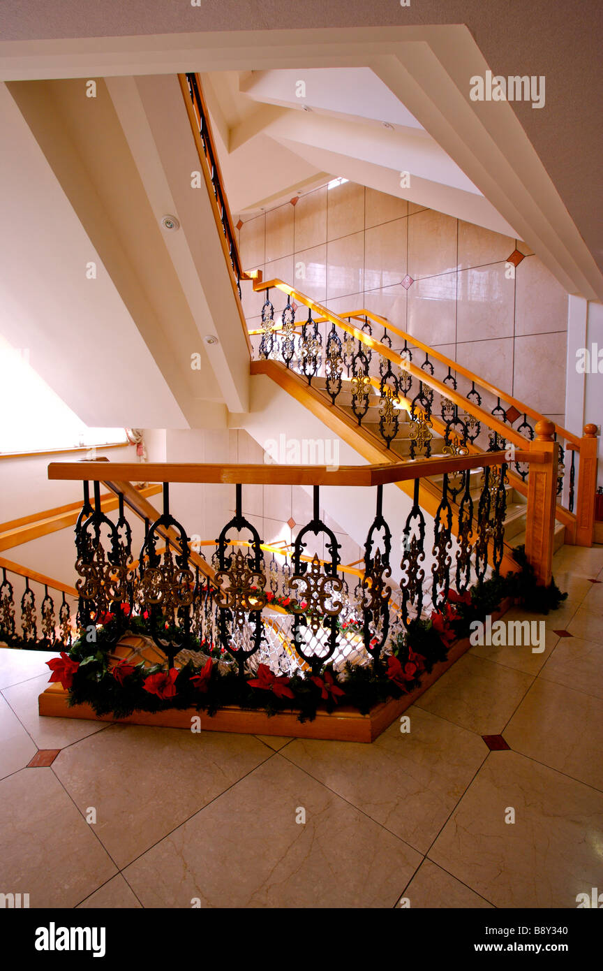 Interior design of balustrade and steps with classical style Stock ...