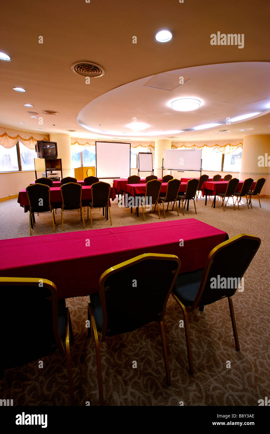 Interior design of modern style in the convention center Stock Photo ...