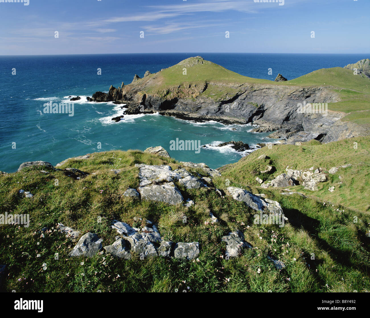 View from Pentire head North Cornwall Stock Photo - Alamy