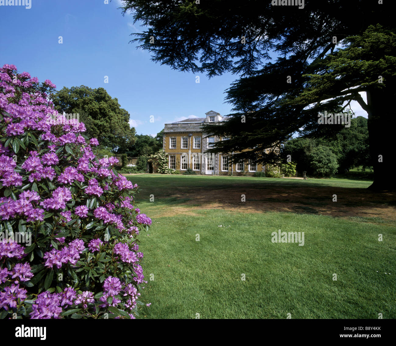 Farnborough Hall west front from lawn Stock Photo - Alamy