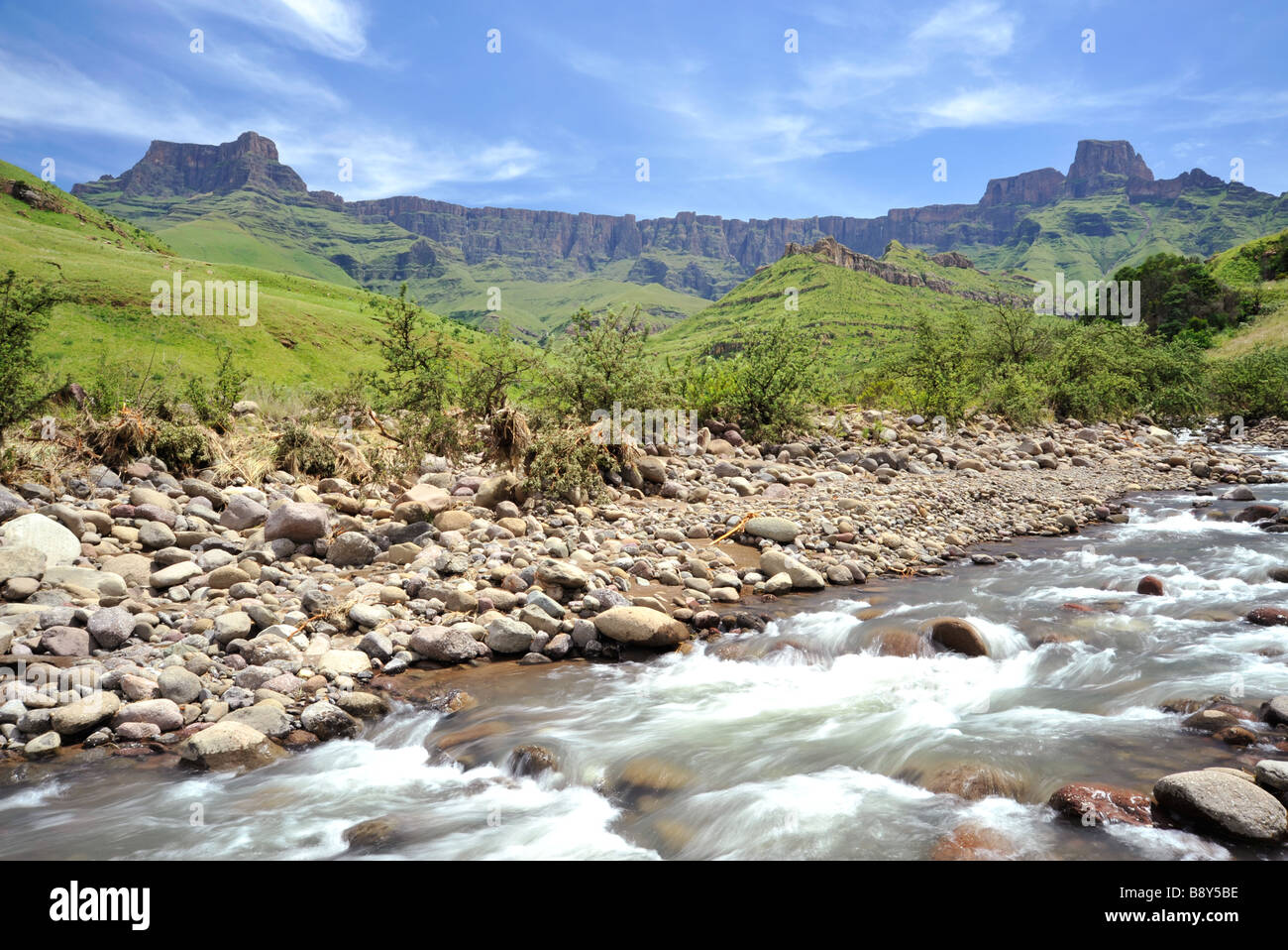 Landscape, mountain, KwaZulu-Natal, South Africa, The Amphitheater ...