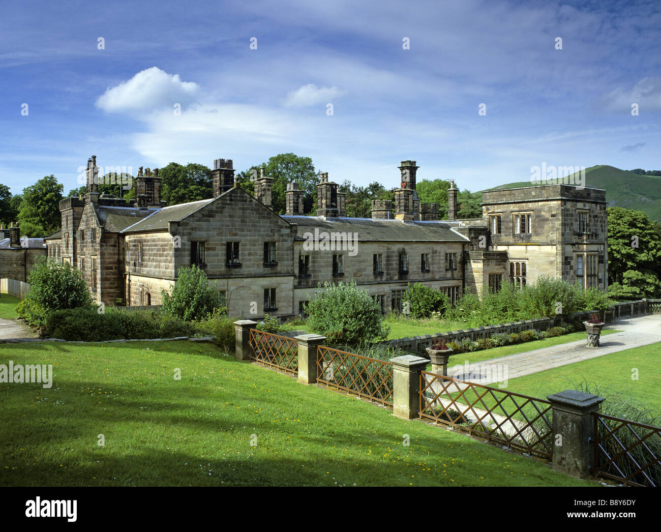 Ilam Hall now let to YHA Ilam Park Derbyshire Stock Photo - Alamy