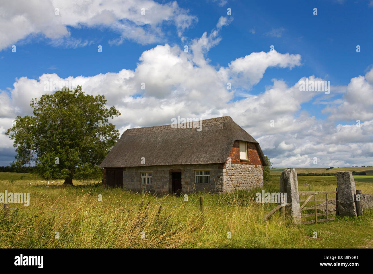 Stone farmhouse in a field, Avebury, Wiltshire, England Stock Photo - Alamy