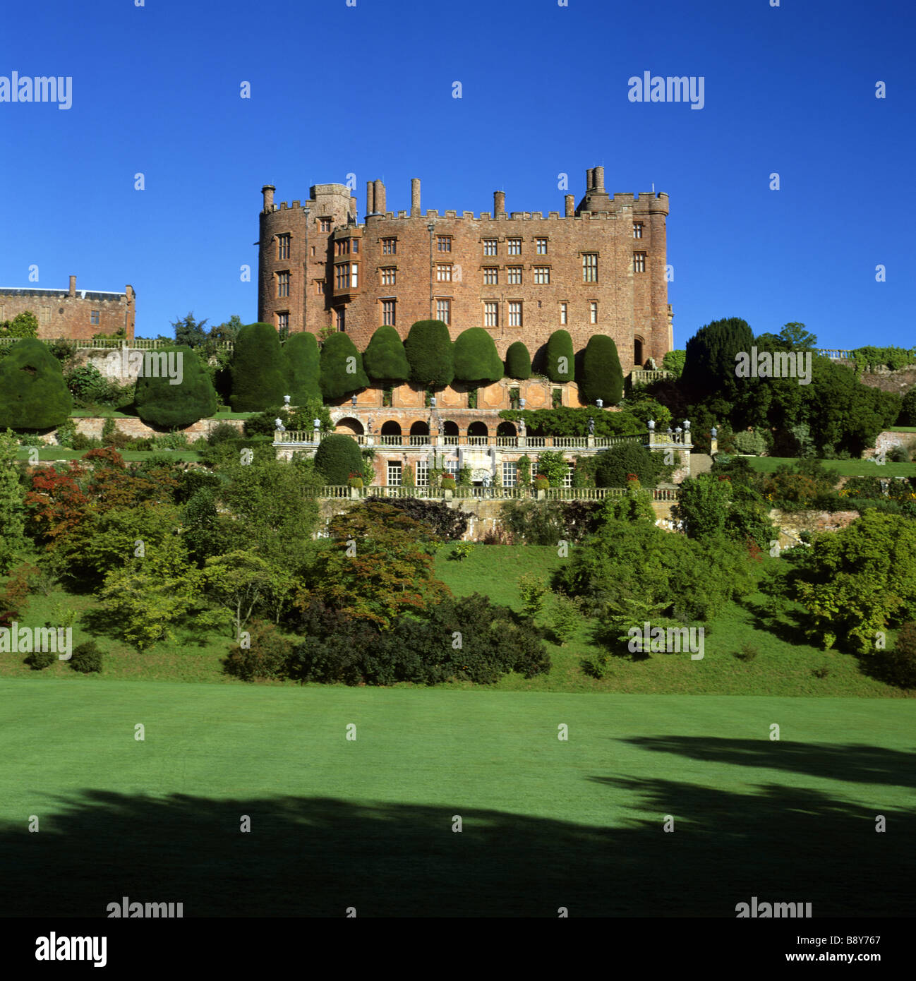 An exterior of Powis Castle Stock Photo - Alamy