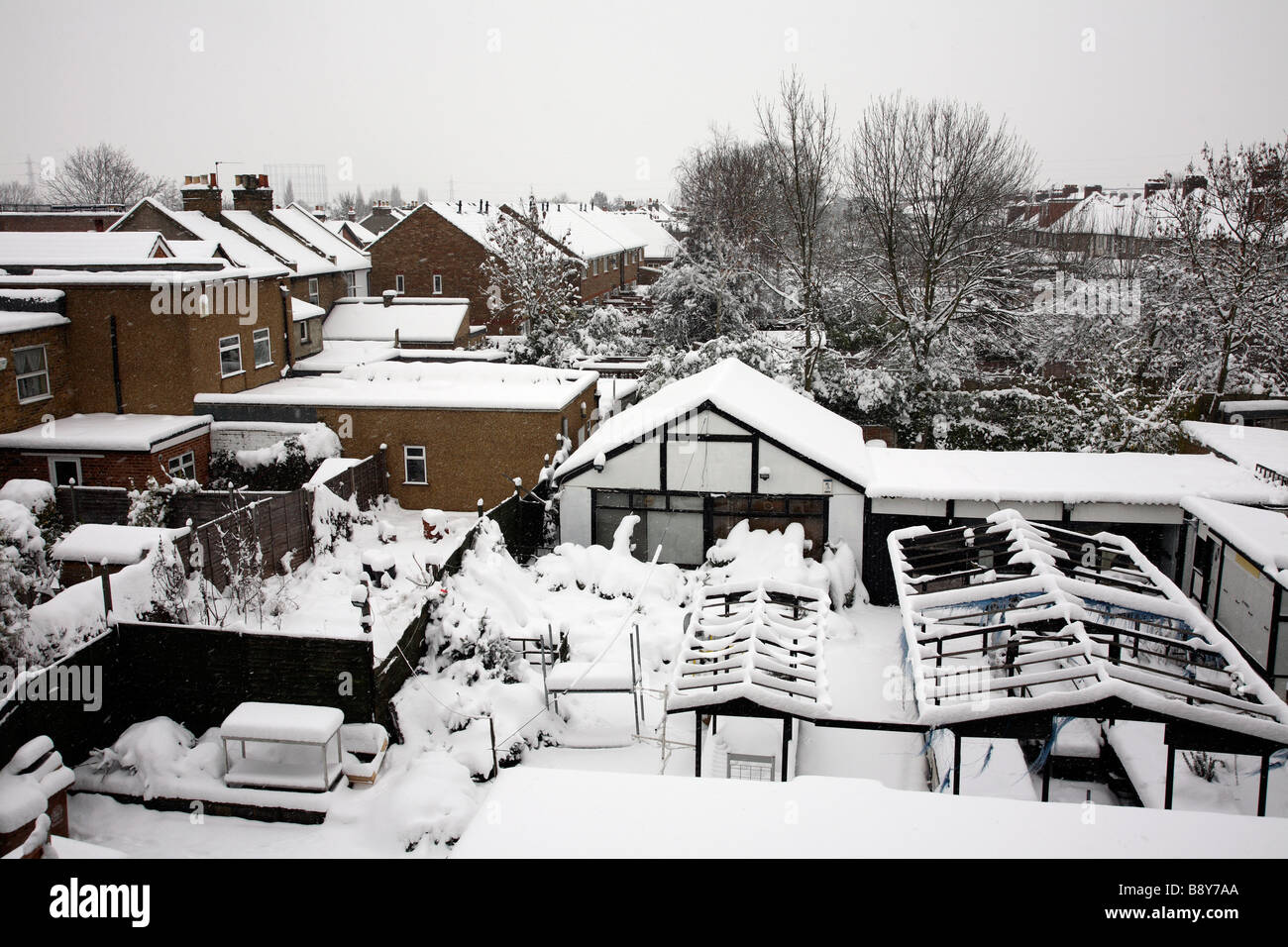 Snow scene in London Stock Photo - Alamy
