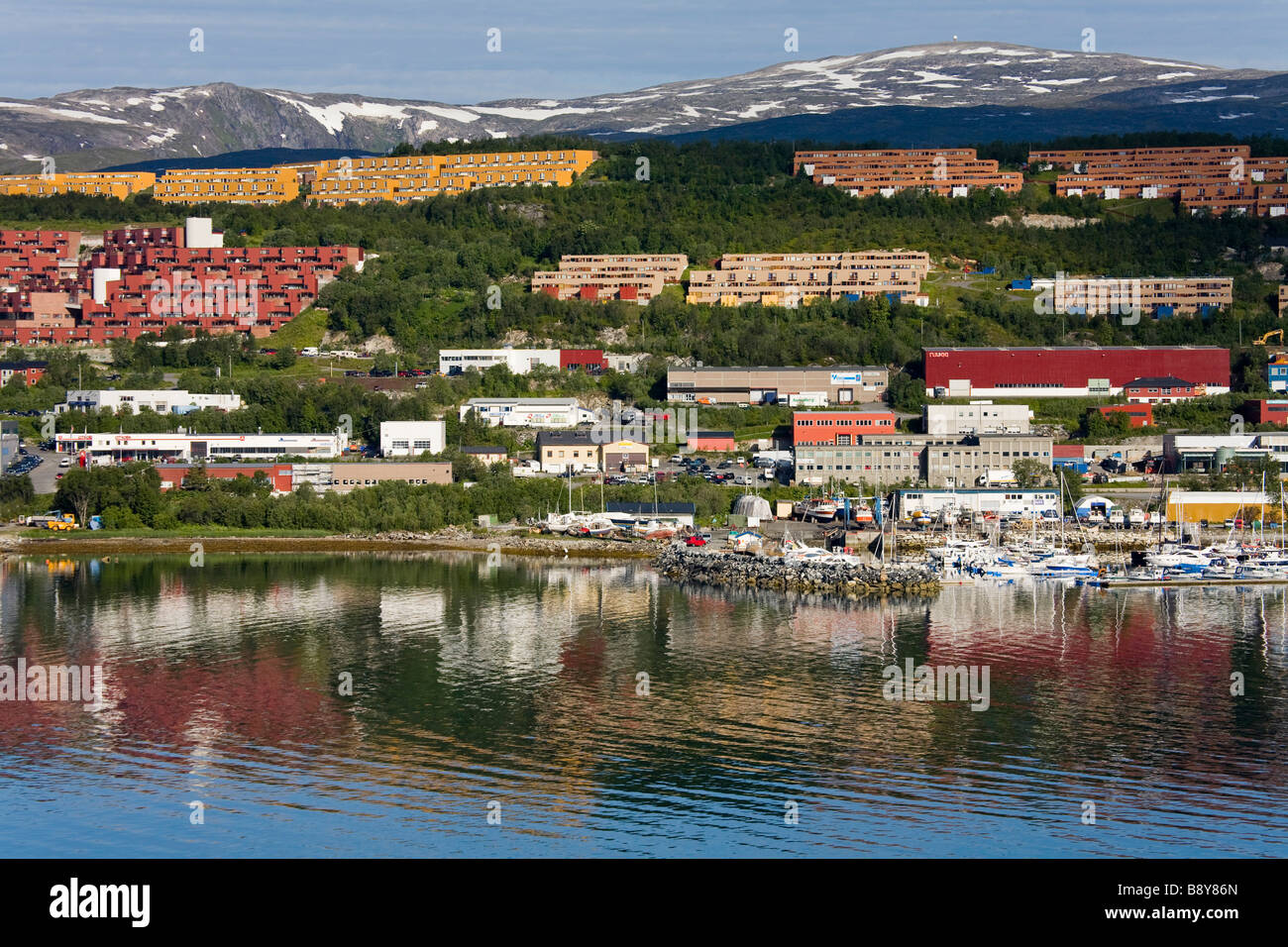 Buildings at the waterfront, Tromso, Toms County, Nord-Norge, Norway ...