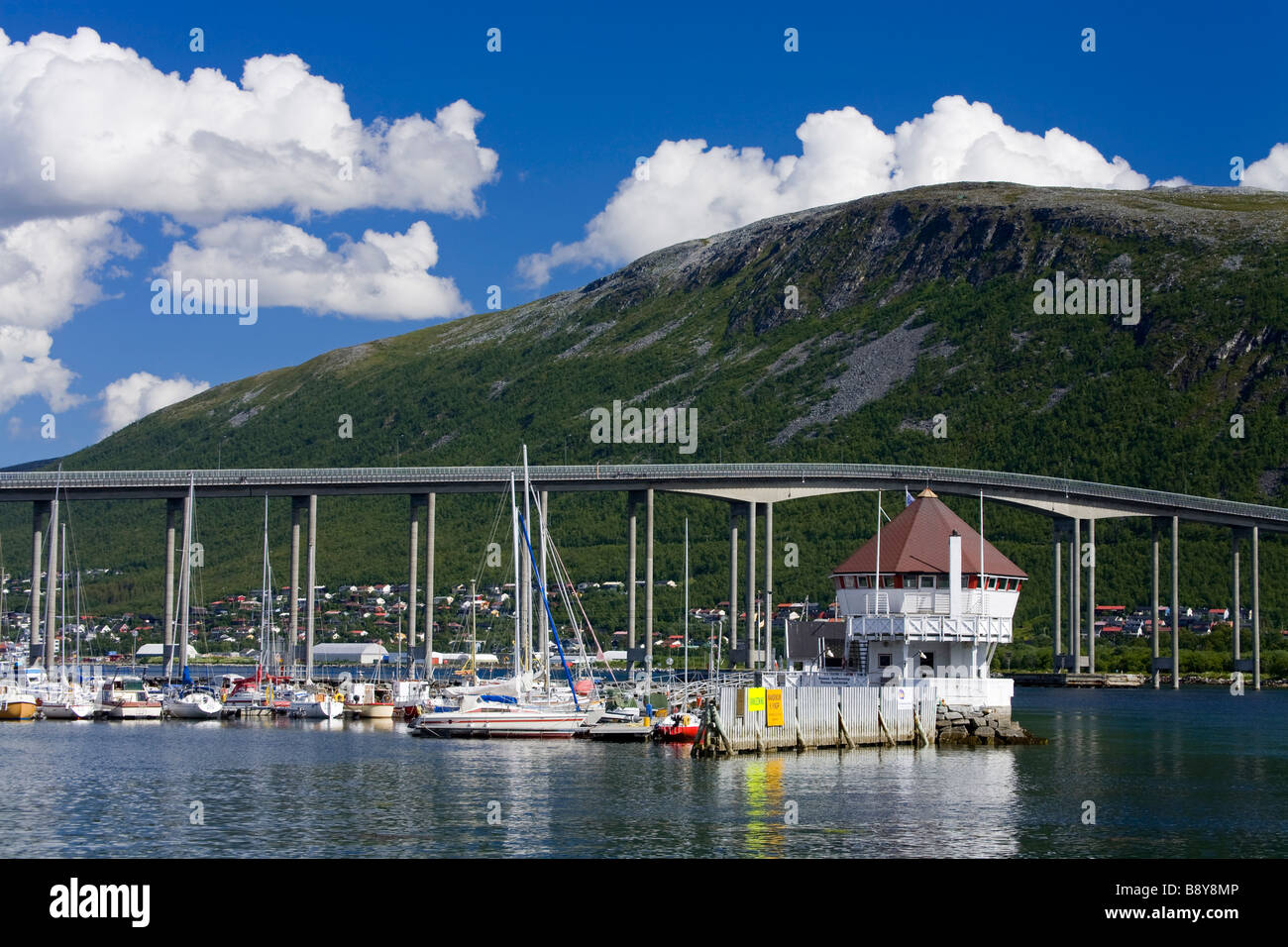 Bridge across the sea, Tromso Bridge, Tromso, Toms County, Nord-Norge ...