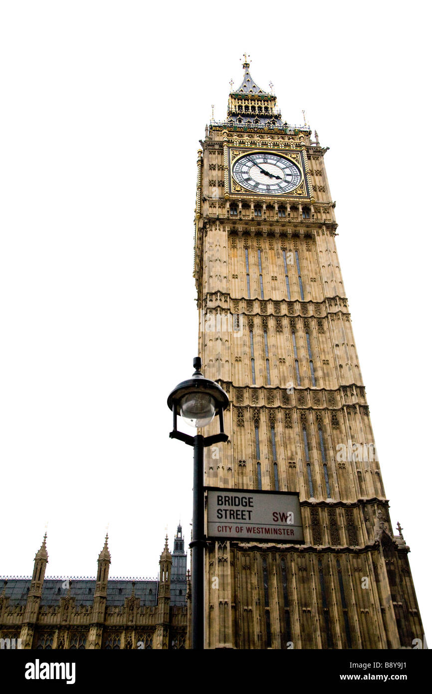 Big Ben and Bridge Street Sign Stock Photo - Alamy