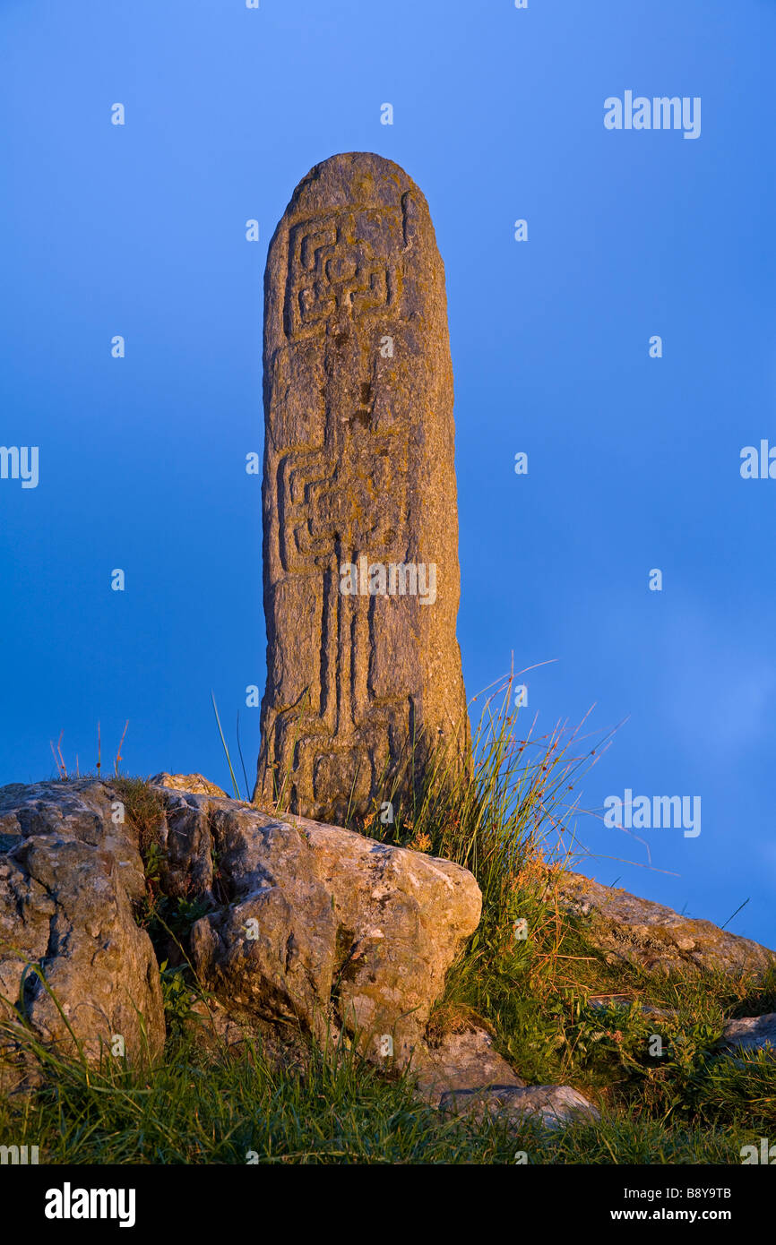 Standing stone monument, Glencolmcille, County Donegal, Ulster Province ...