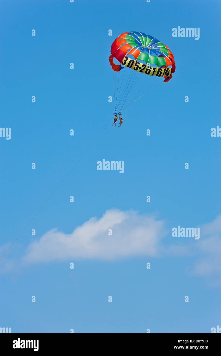 Two people parachuting mid air hi-res stock photography and images - Alamy