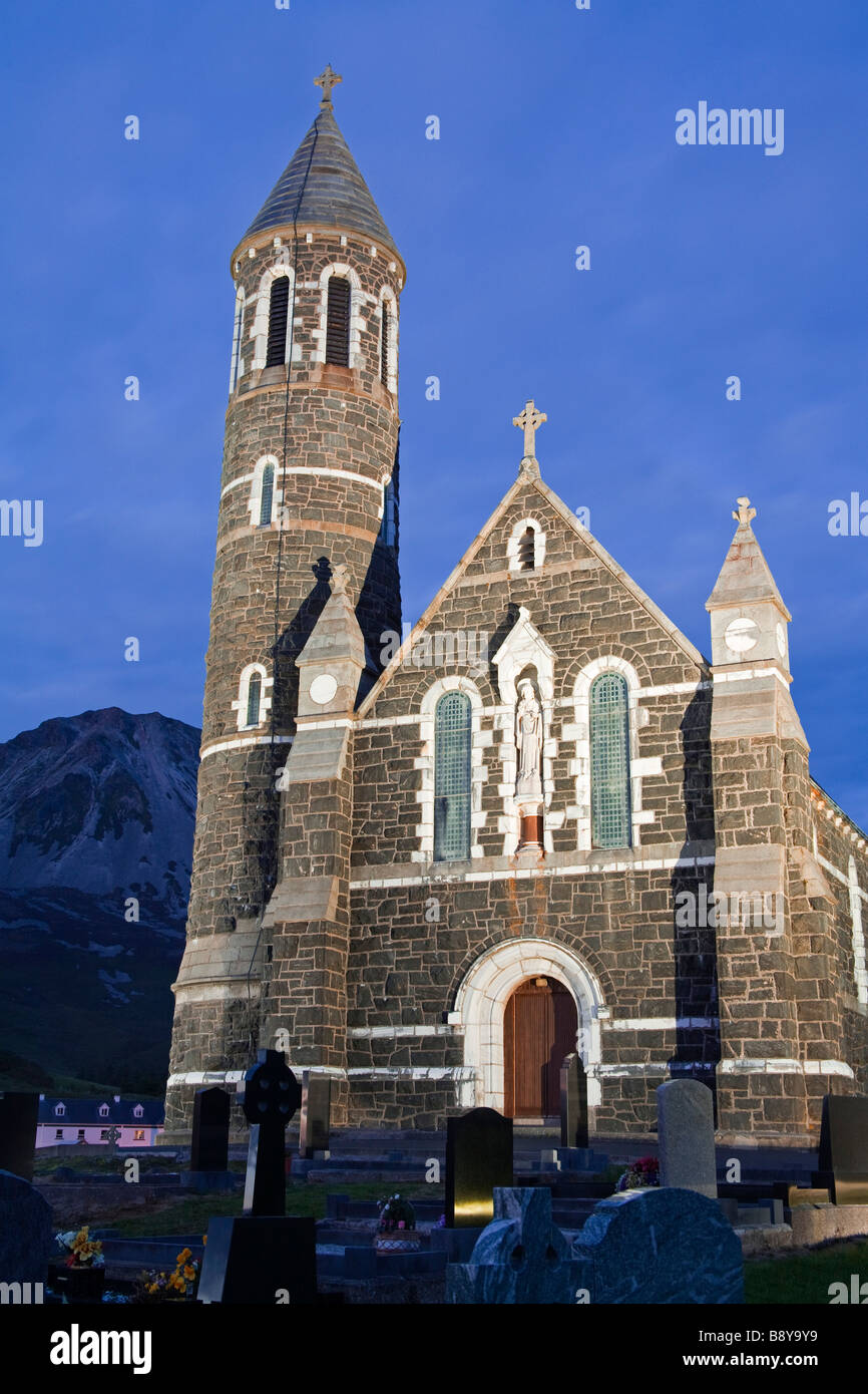 Facade of a church, Dunlewy Church, Dunlewy, County Donegal, Ulster ...