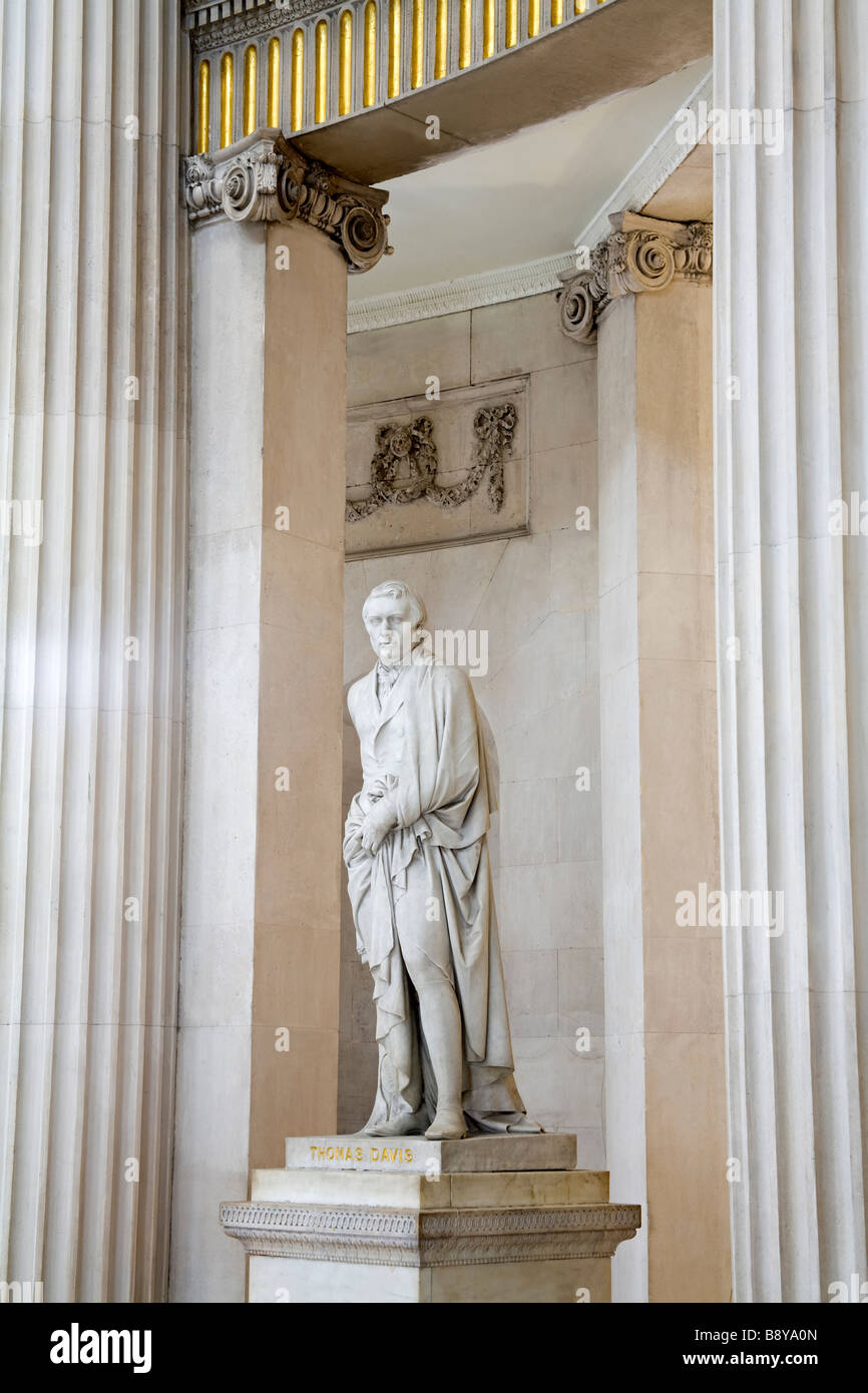 Statue of Thomas Davis in a city hall, Dublin City Hall, Dublin, County ...