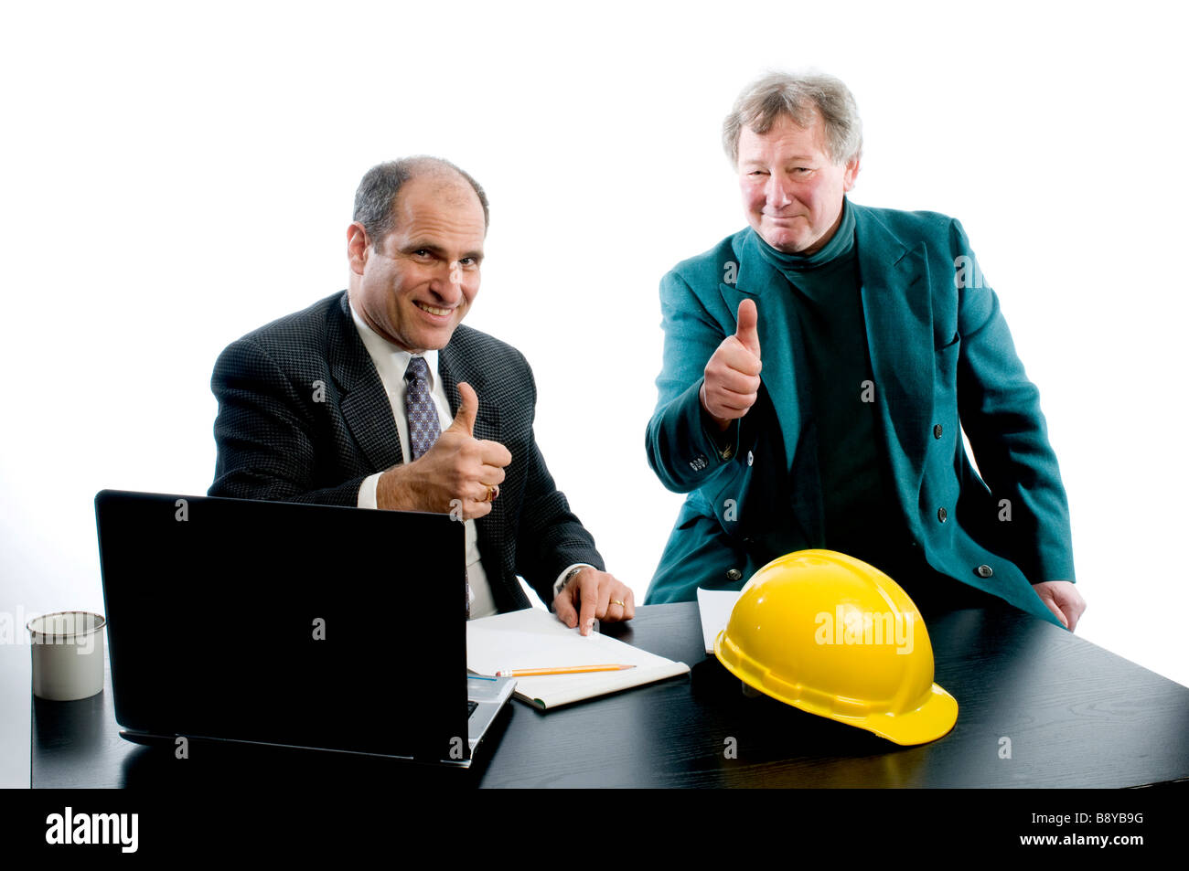 Two business senior executive partnersdiscussion in office. Client and ...