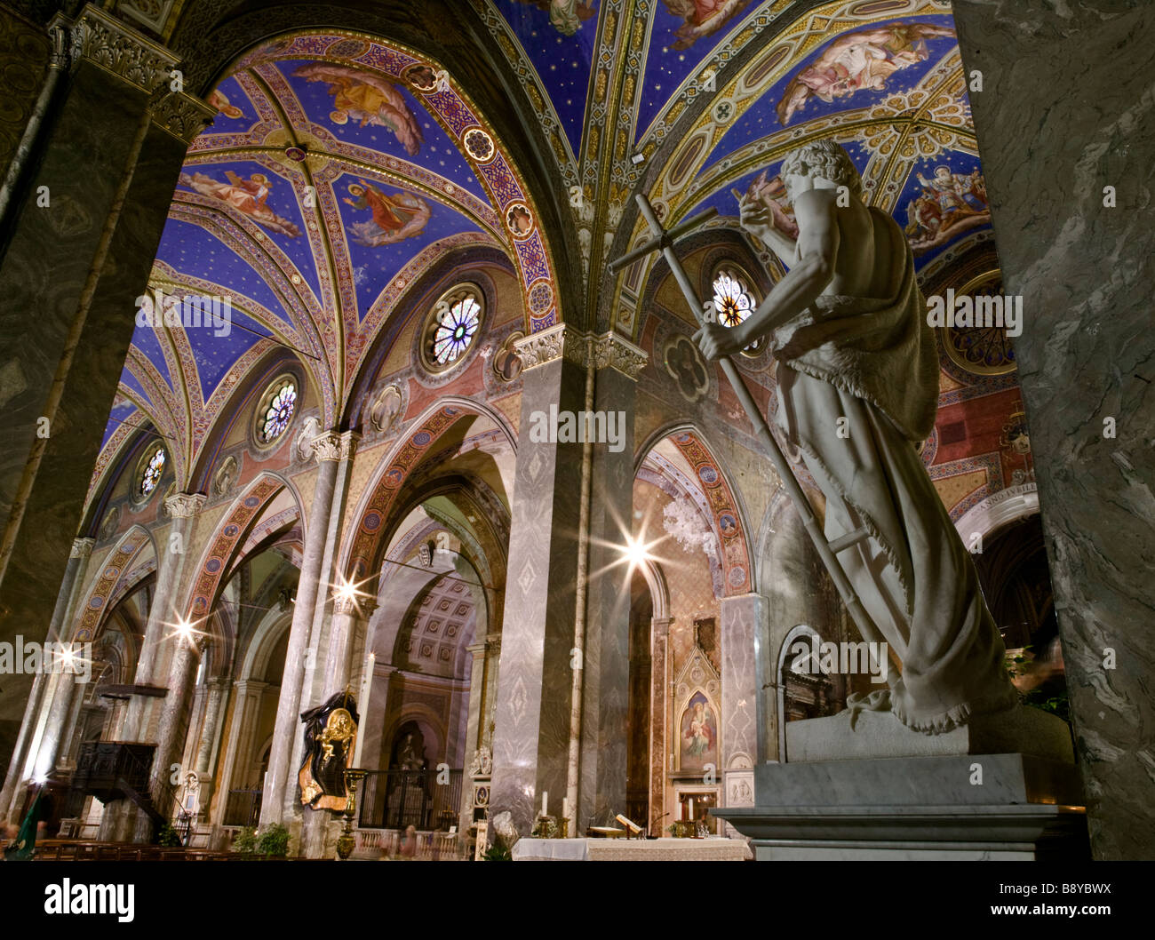 Interior view of The Santa Maria sopra Minerva Church in Rome, near the ...