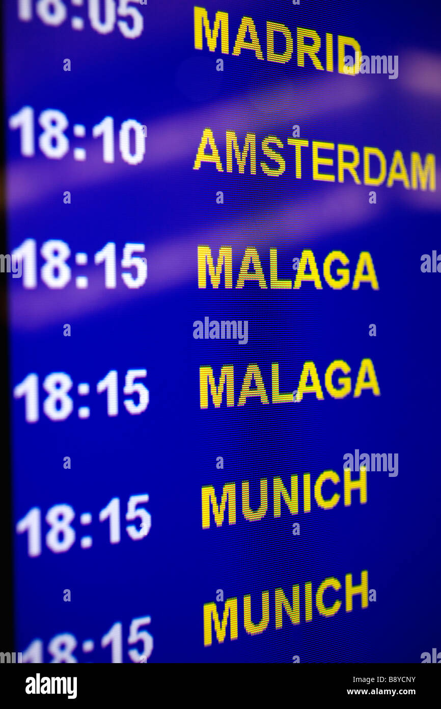 Airport schedule board hi-res stock photography and images - Alamy