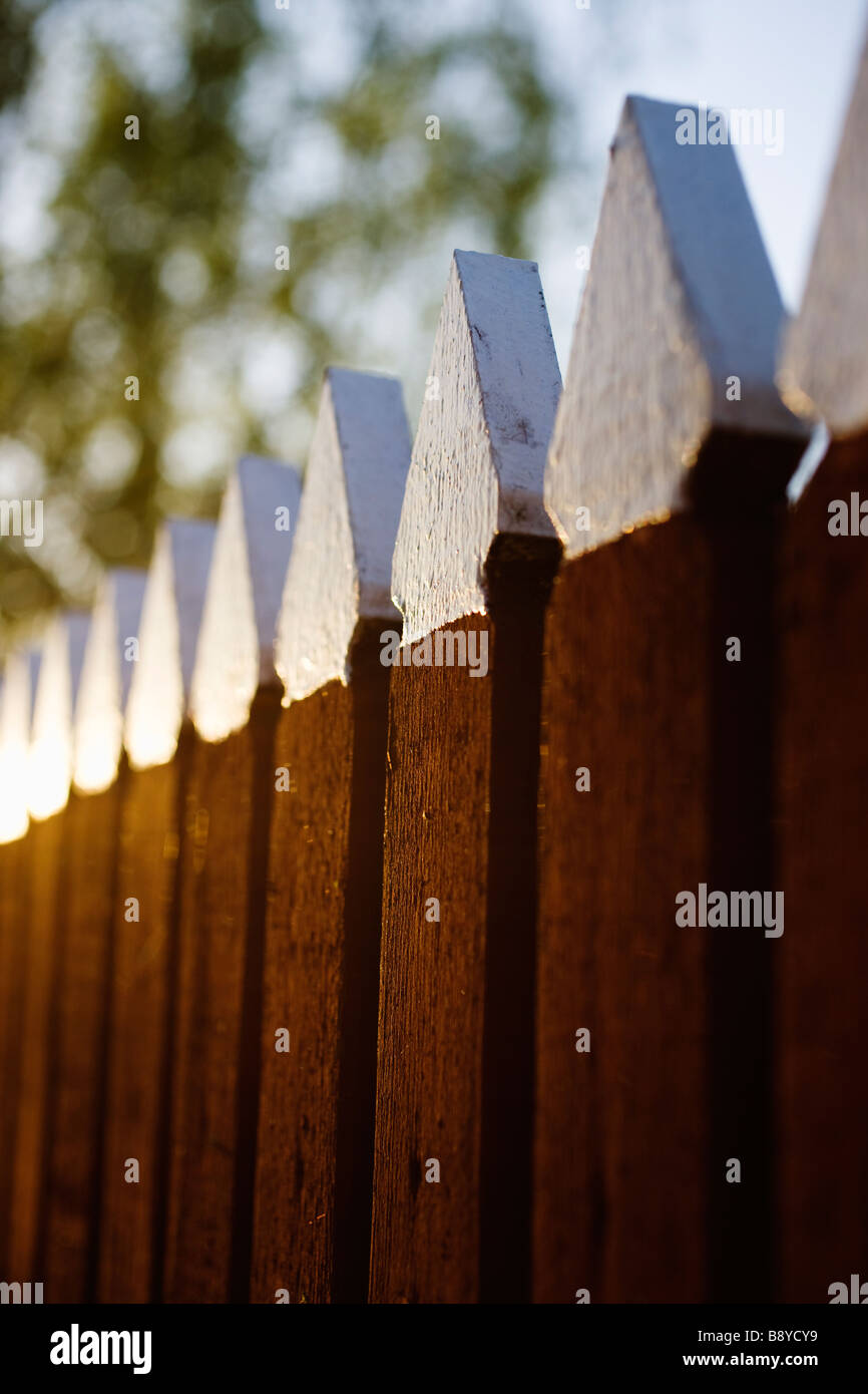 A red fence Sweden Stock Photo - Alamy