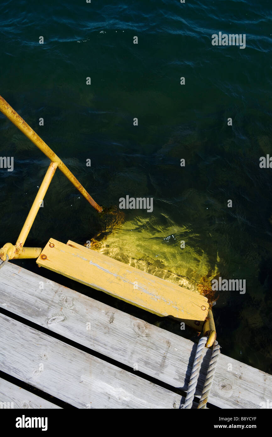 Bathing platform Bohuslan Sweden Stock Photo - Alamy