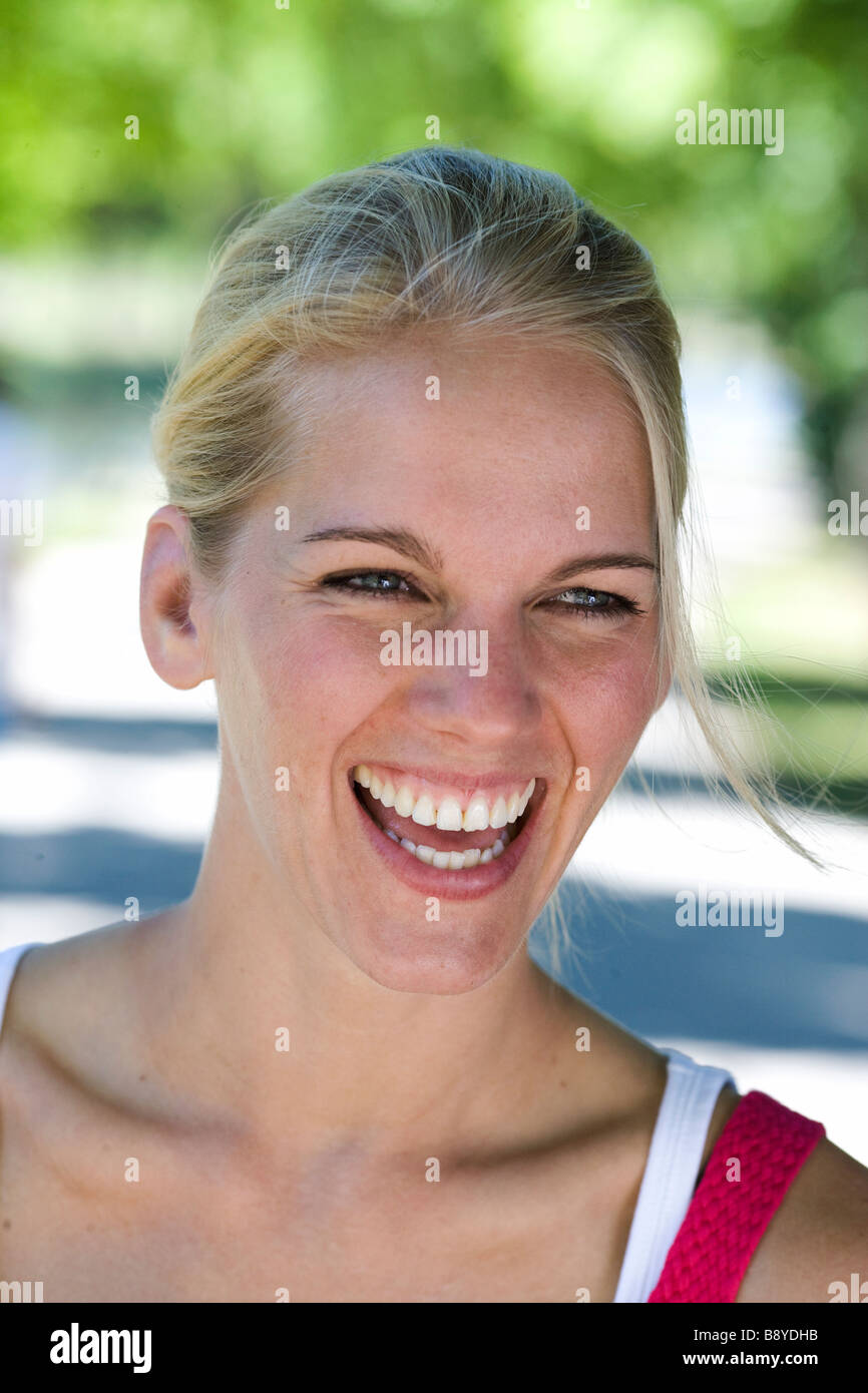 Swedish blonde woman face hi-res stock photography and images - Alamy