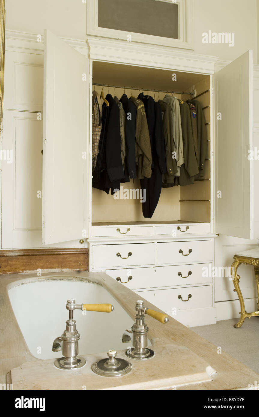The bath and closet hung with clothes in Lord Anglesey s bathroom at ...