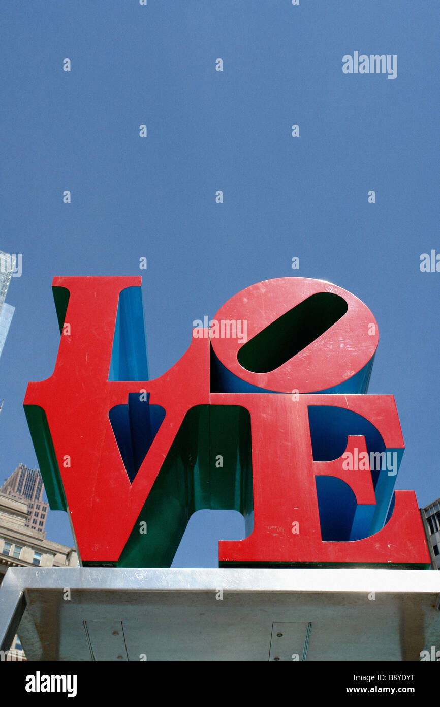 LOVE Sculpture by Robert Indiana in Love Park aka JFK Plaza in Center ...