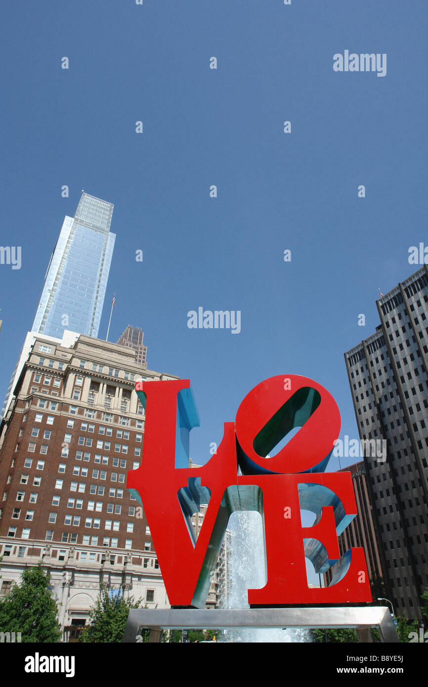 LOVE Sculpture by Robert Indiana in Love Park aka JFK Plaza in Center ...
