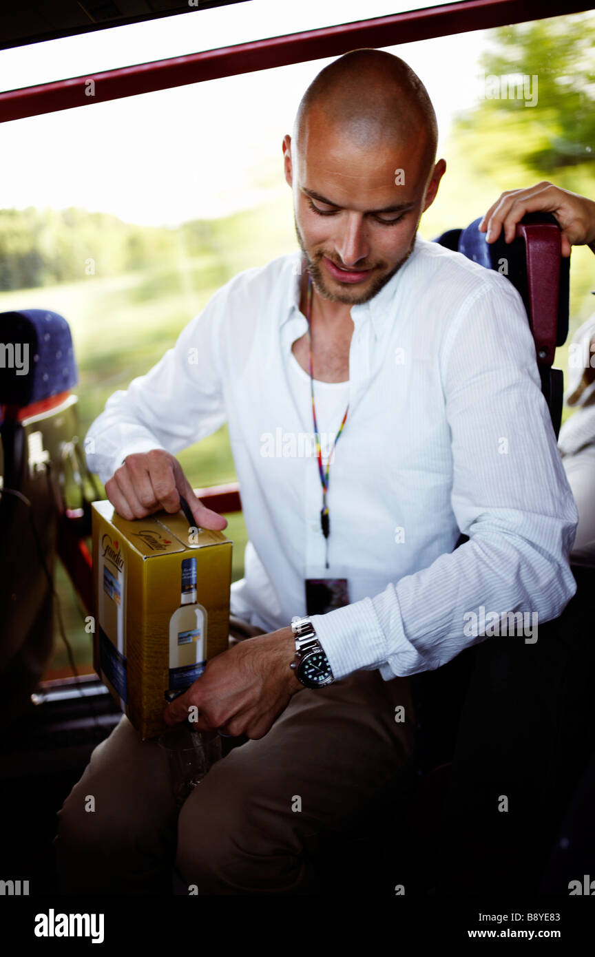Drunk people on buses hi-res stock photography and images - Alamy