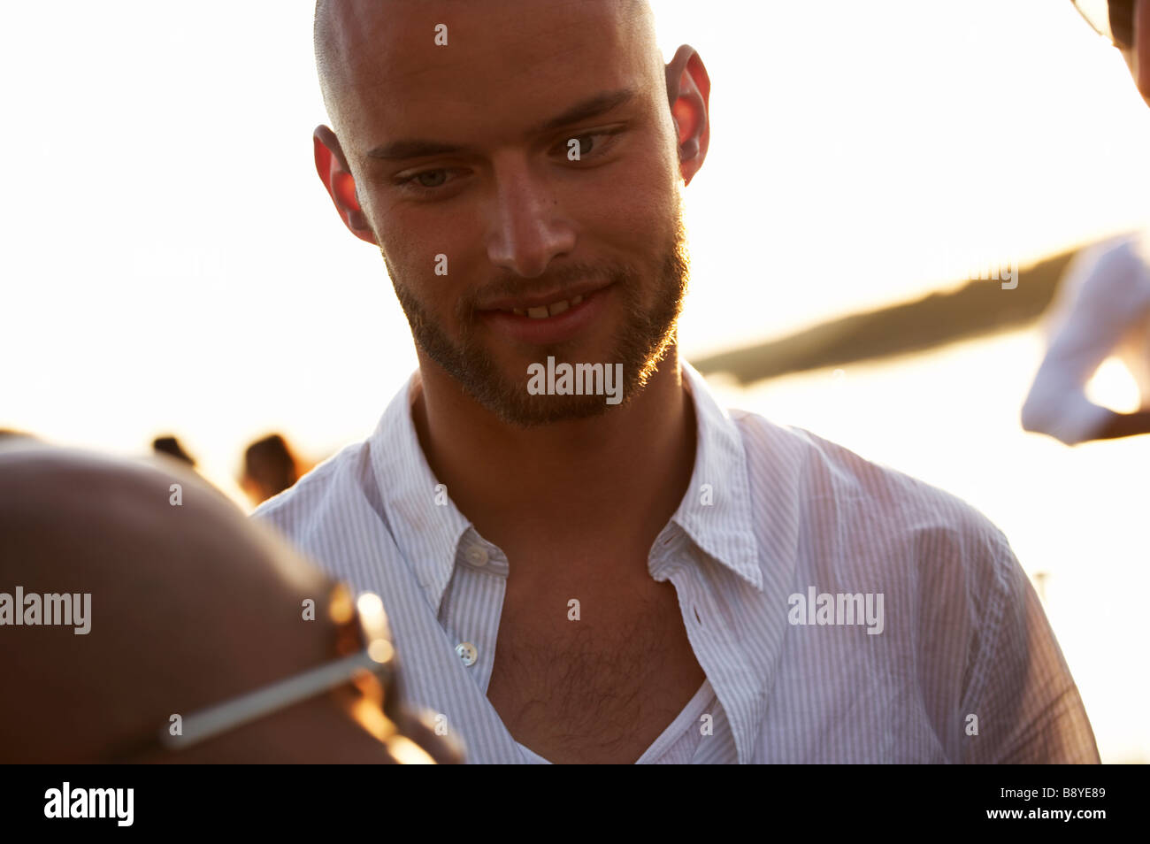 A man against the light Sweden Stock Photo - Alamy