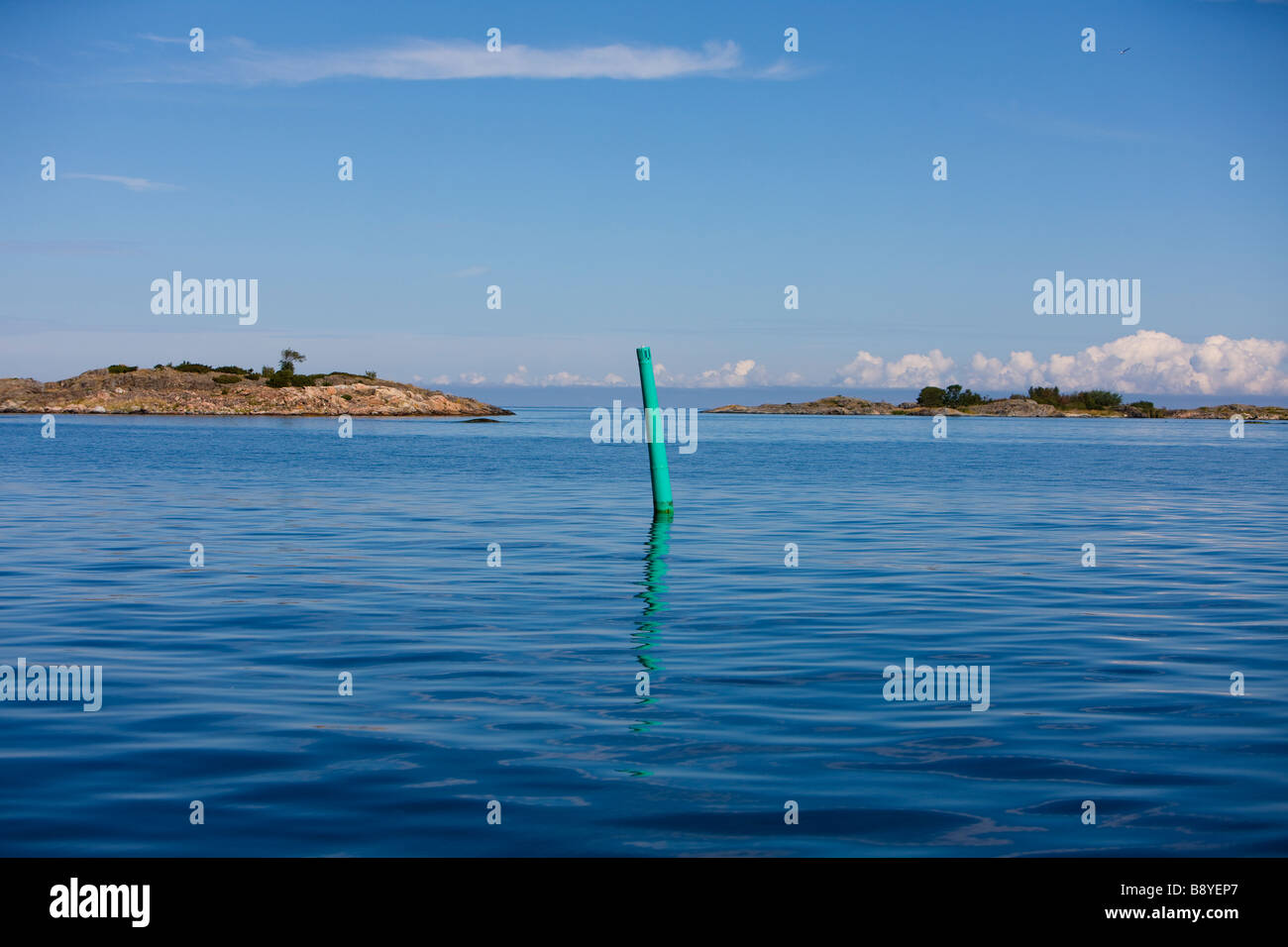 Green navigation mark Stockholm archipelago Sweden Stock Photo - Alamy