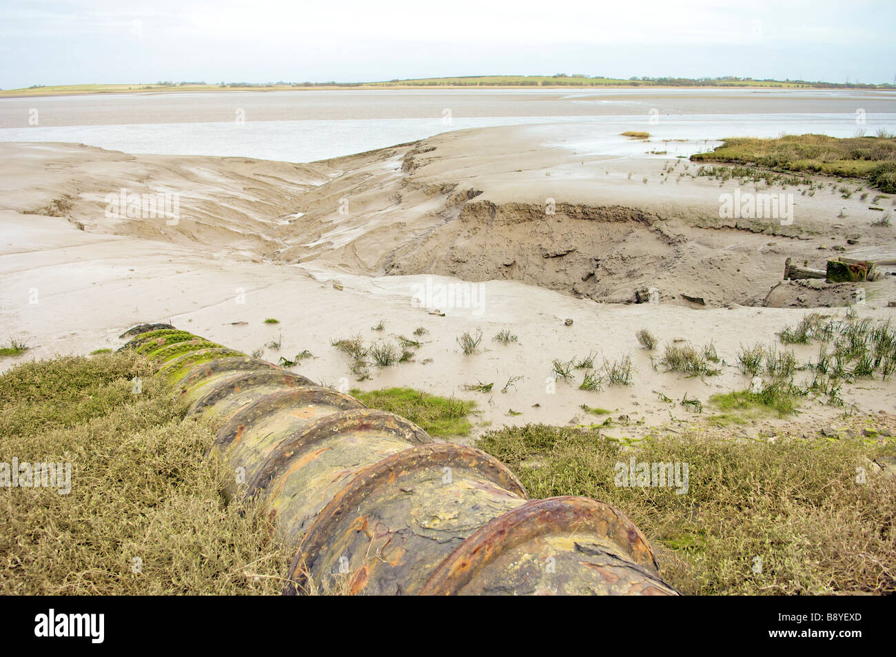 Old rusty discharge pipe into the River Wyre,Fleetwood,Lancashire,UK ...
