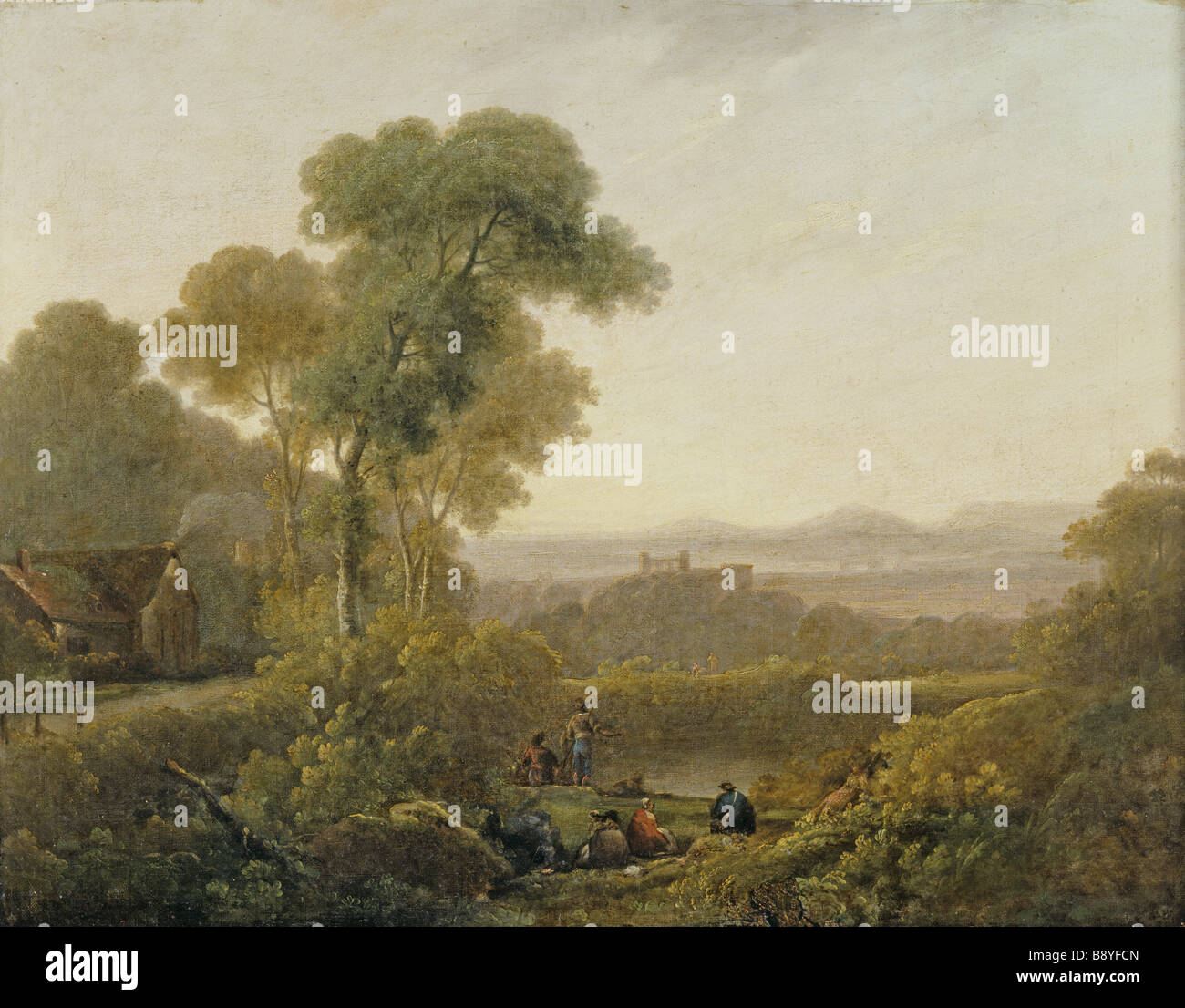 Old painting landscape frame hi-res stock photography and images - Alamy
