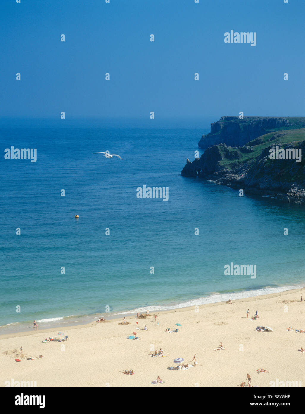 Barafundle bay pembroke pembrokeshire wales hi-res stock photography ...